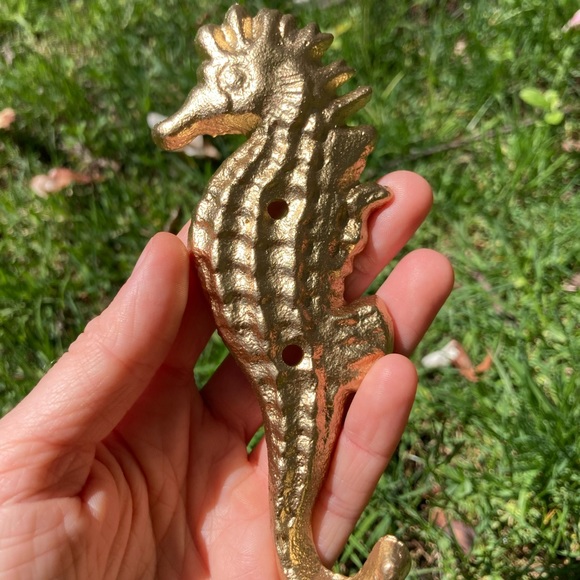 Accents | Gold Cast Iron Seahorse Hook | Poshmark